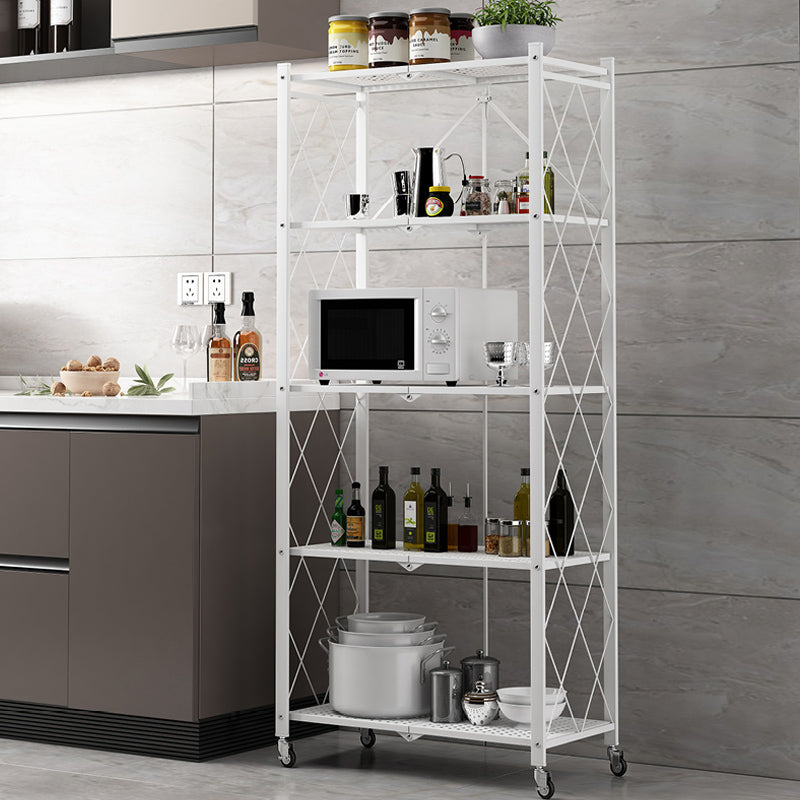 Multi-layer Collapsible Kitchen Shelf Foldable Microwave Oven Storage ...